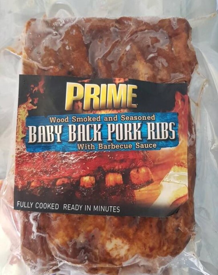 Smoked Baby Back Ribs precooked frozen at Prime Food Service, Thailand